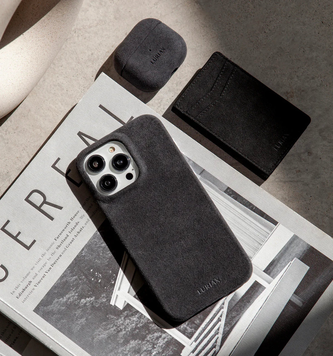 Luriax | Hand-Crafted Alcantara Ultra Suede iPhone Cases & Accessories
